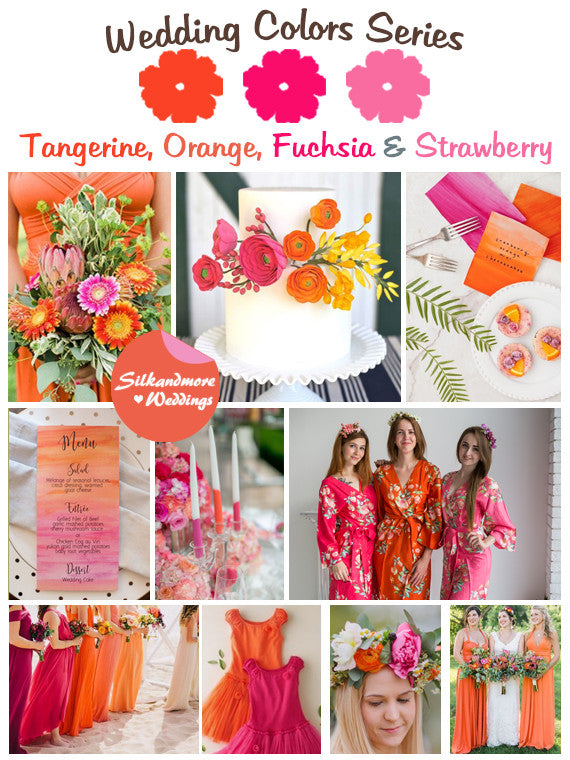 Tangerine, Orange, Fuchsia and Strawberry Wedding Color Palette ...