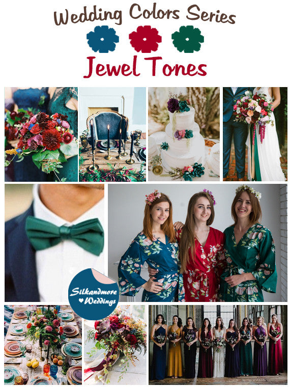 Jewel Tones Wedding Color Palette – robesbysilkandmore