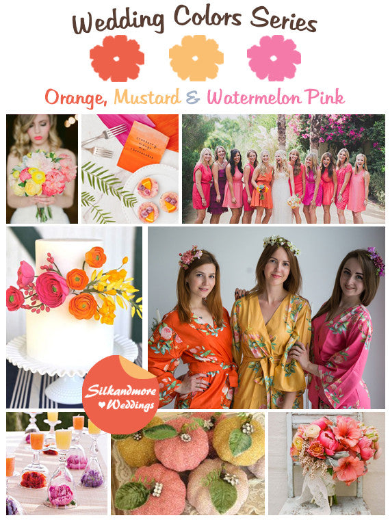 Orange, Mustard and Watermelon Pink Wedding Color Palette ...